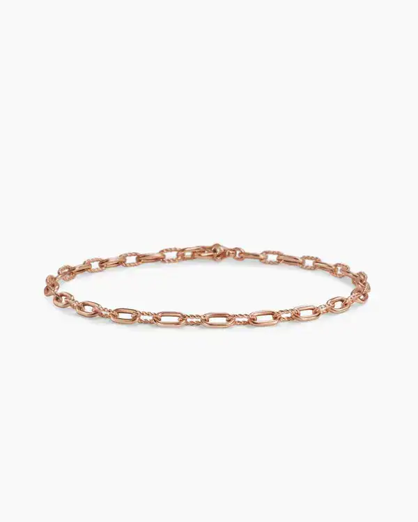 David Yurman Dy Madison® Chain Bracelet In 3mm - 18k Rose Gold | Editorialist